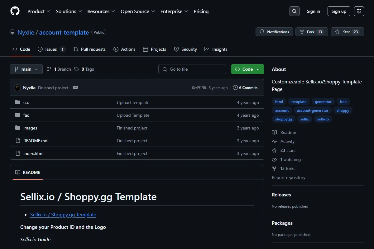 Account Template: Sellix/Shoppy Template: Customize your e-commerce ...